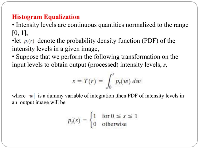 Intensity Transformation And Spatial Filtering Ppt