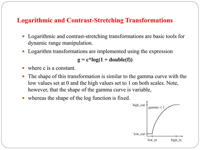 Intensity Transformation And Spatial Filtering Ppt