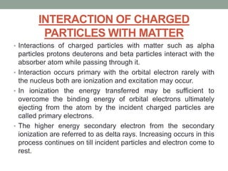 Interaction of Radiation with matter | PPTX