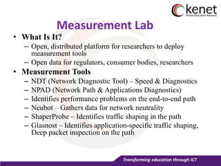 Internet Measurements Infrastructure at KENET | PDF