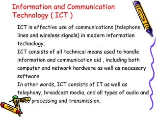 Introduction to Computer & ICT | PPT