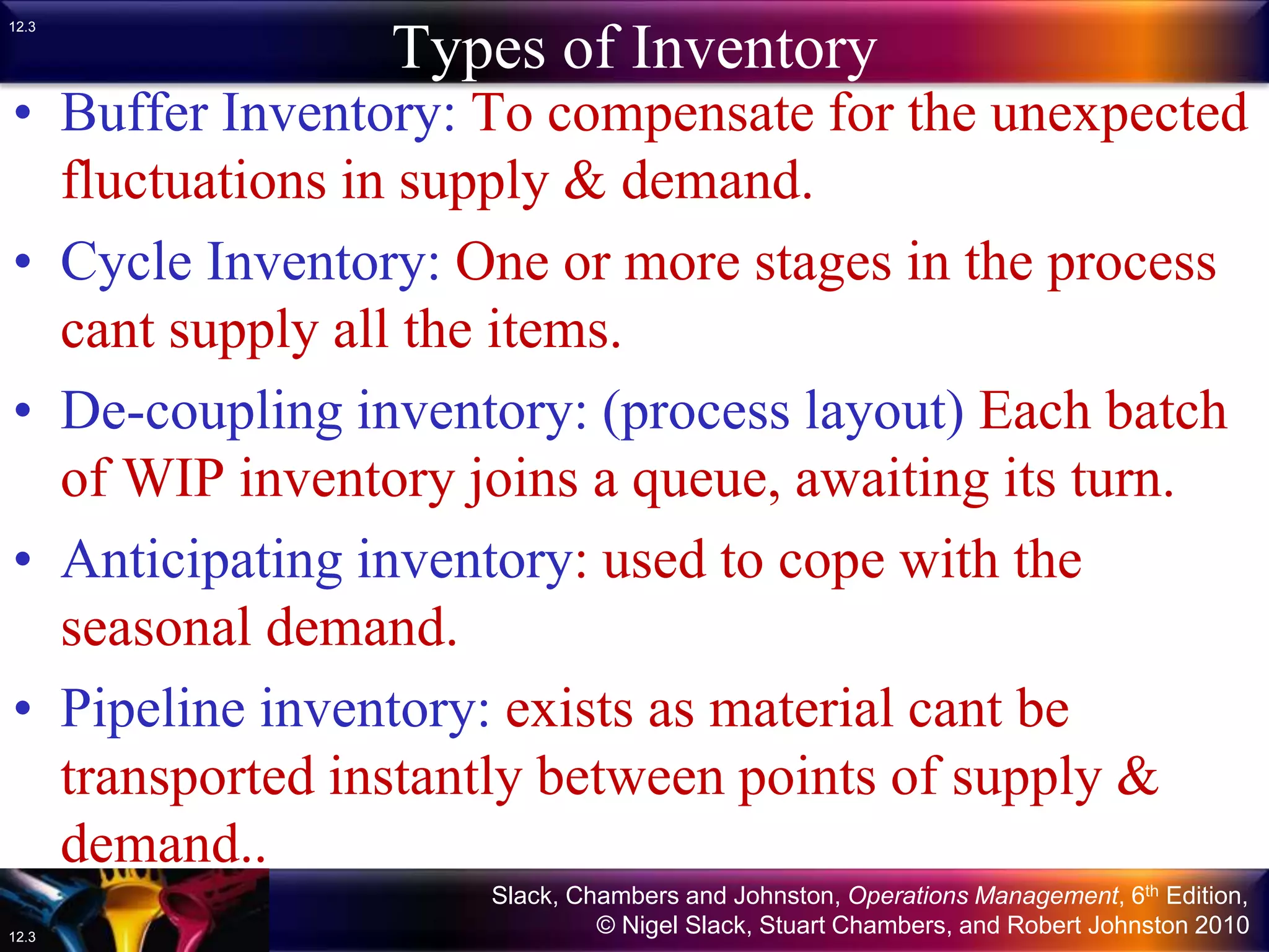 12 inventory planning and control_Operations Management | PPTX