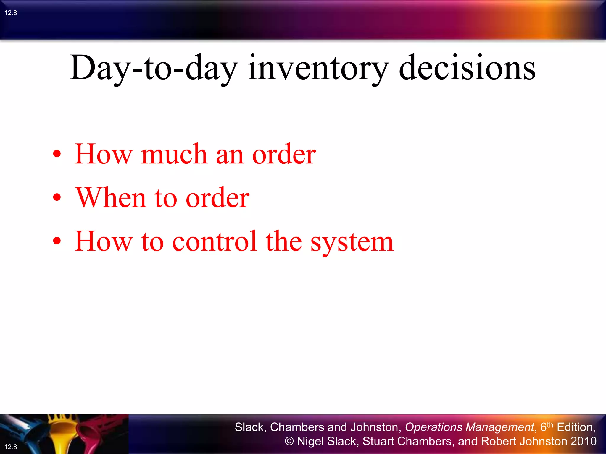 12 inventory planning and control_Operations Management | PPTX