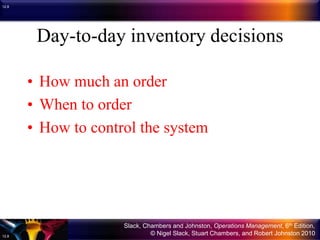 12 inventory planning and control_Operations Management | PPTX