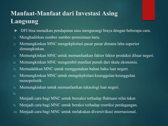 12 INVESTASI ASING LANGSUNG (Direct Foreign Investment) | PPTX