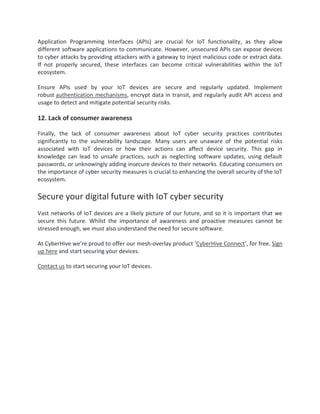 12 IoT Cyber Security Threats to Avoid - CyberHive.pdf
