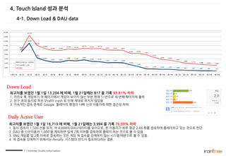 [GAMENEXT] Mobile SNG Touch Island 사례 | PDF
