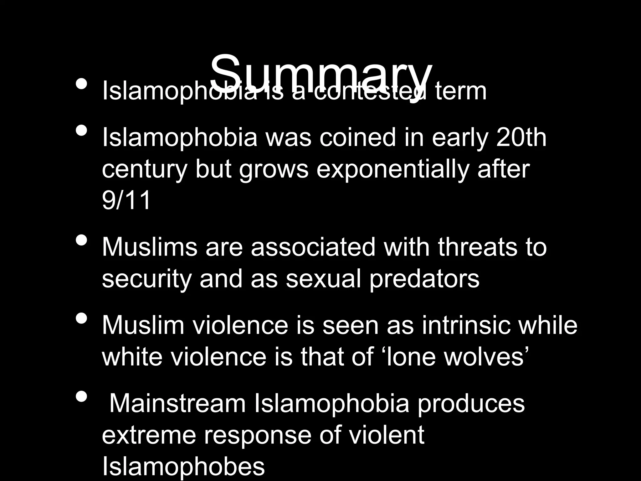 The Racial State: Islamophobia | PPTX