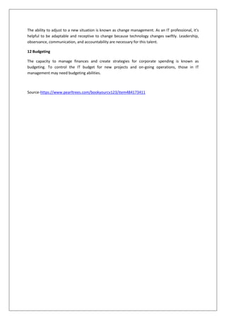 12 IT Skills to include in your resume. | PDF