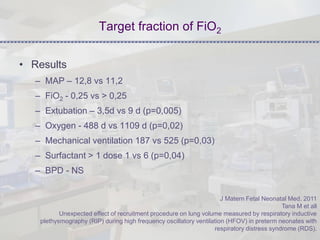 Nonivasive Respiratory Support - NIV, High Frequency Ventilation - HFV ...