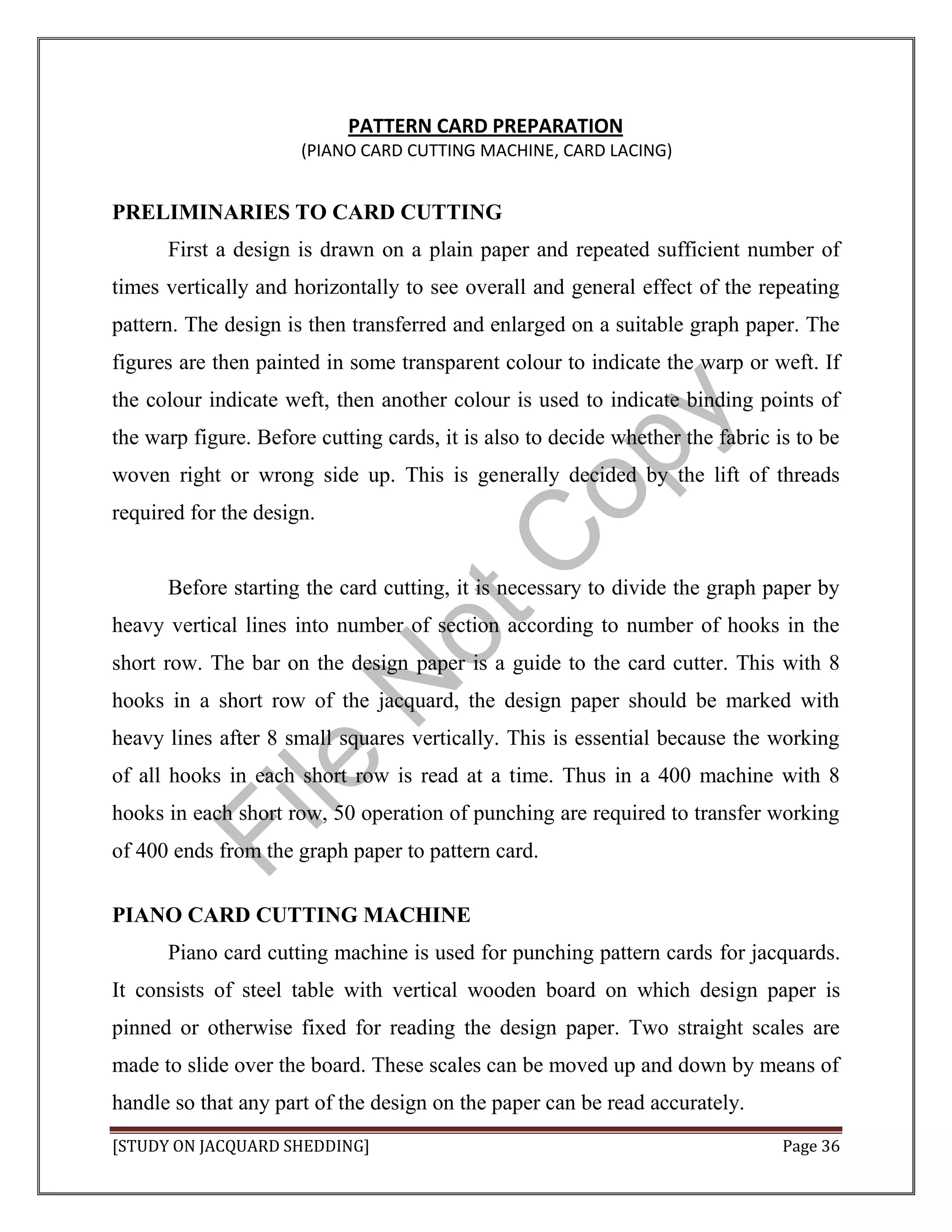 jaquard erection and jacquard commissioning rupesh | PDF
