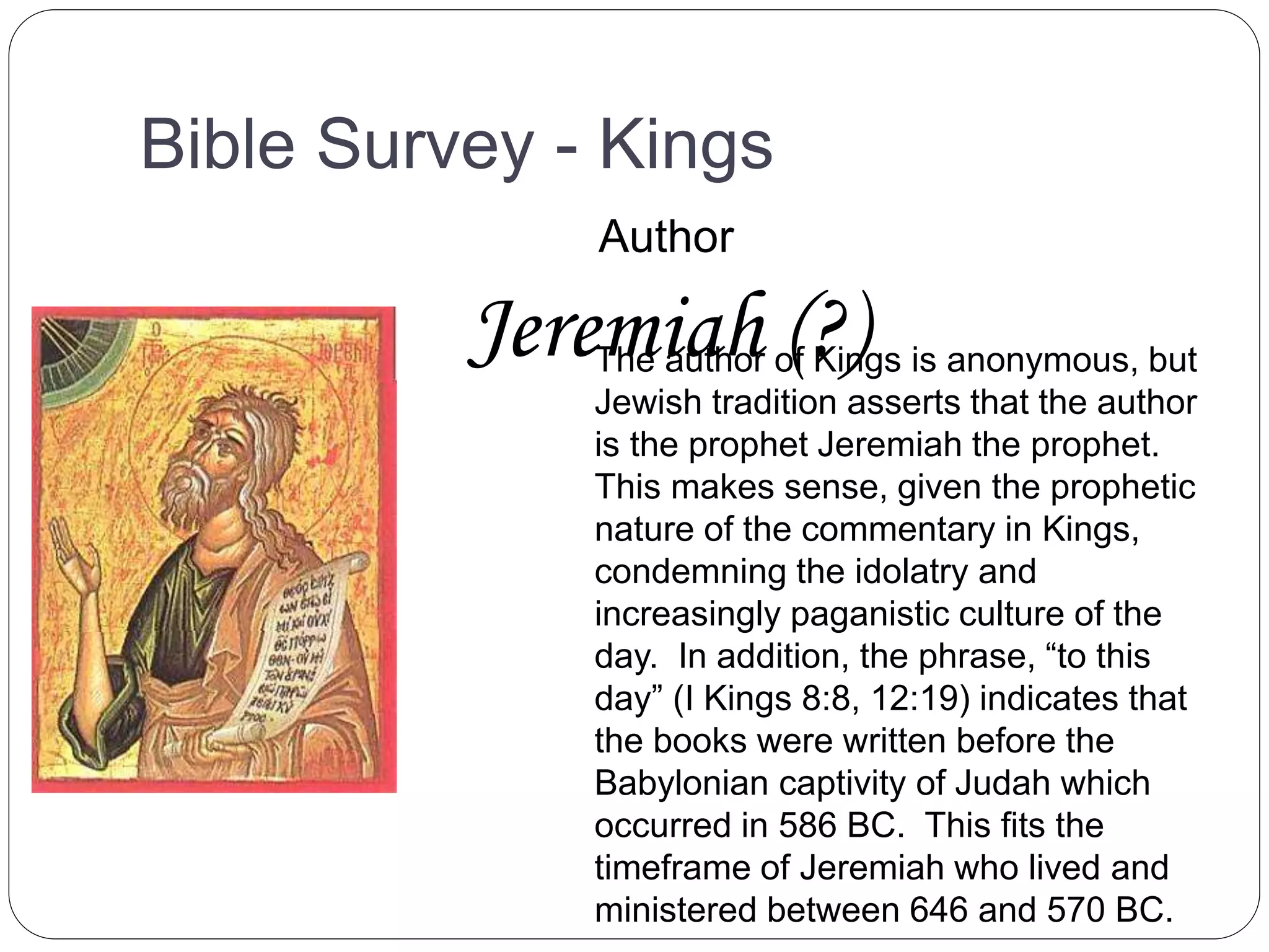 Old Testament Survey: 1&2 Kings | PPTX