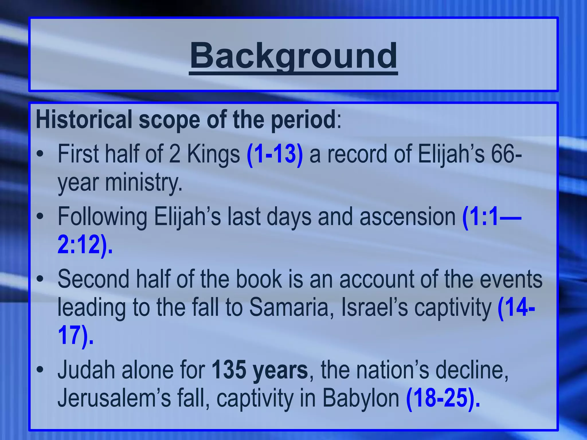 Old Testament Survey: 1&2 Kings | PPTX | Christianity | Religion ...