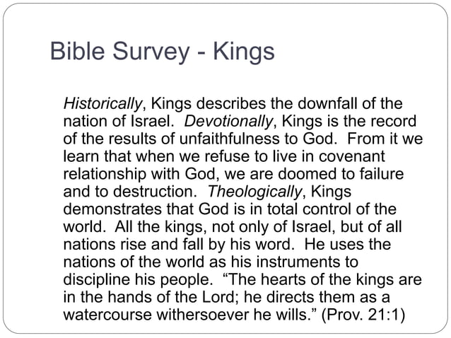 Old Testament Survey: 1&2 Kings | PPTX | Christianity | Religion ...
