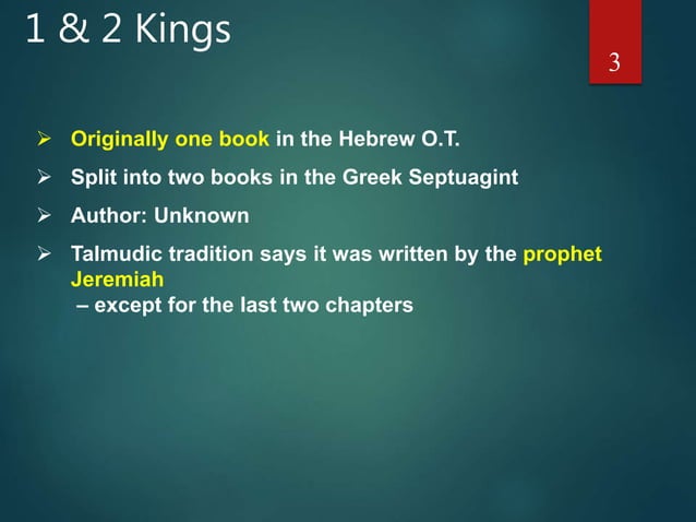 Old Testament Survey: 1&2 Kings | PPTX | Christianity | Religion ...