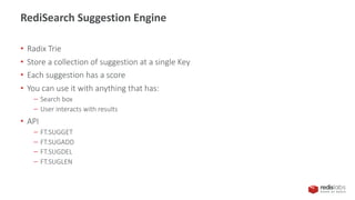 RedisDay London 2018 - RedisSearch Deep Dive | PPT