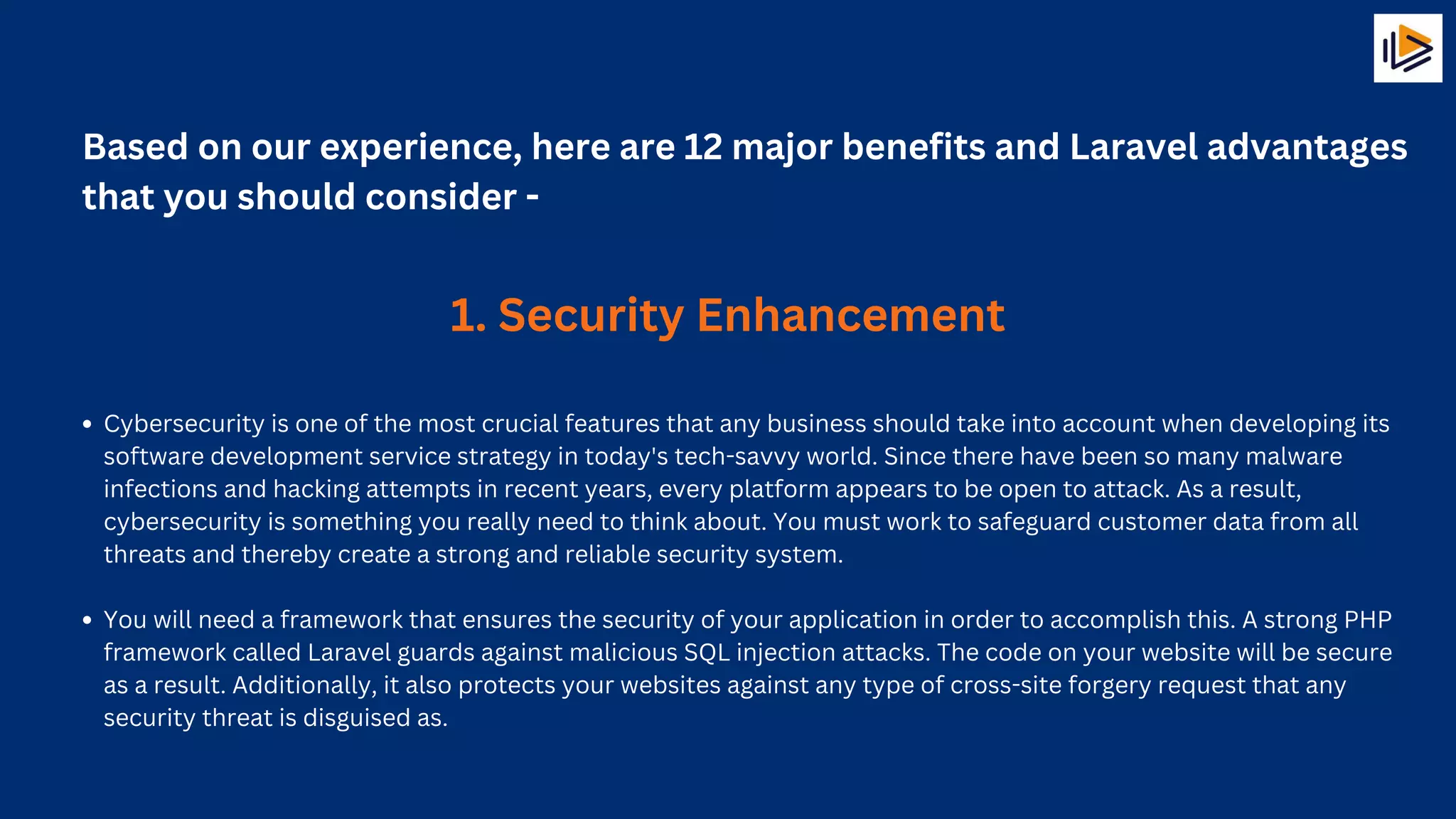 Top 12 Advantages Of Using Laravel Framework In 2023 Ppt