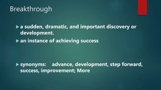 12 laws of Breakthrough | PPTX