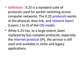 Topic : X.25, Frame relay and ATM | PPT