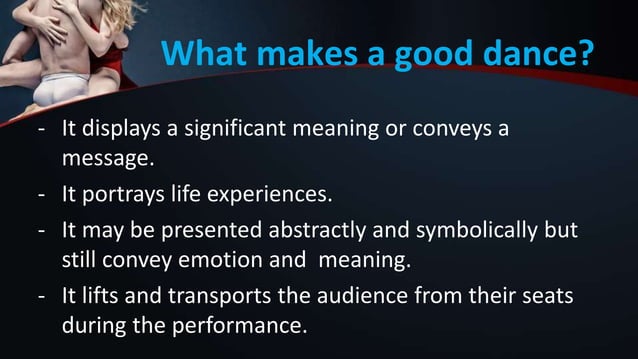 12 lesson 3 Dance Appreciation and Composition.pptx | Dance | Fine Art