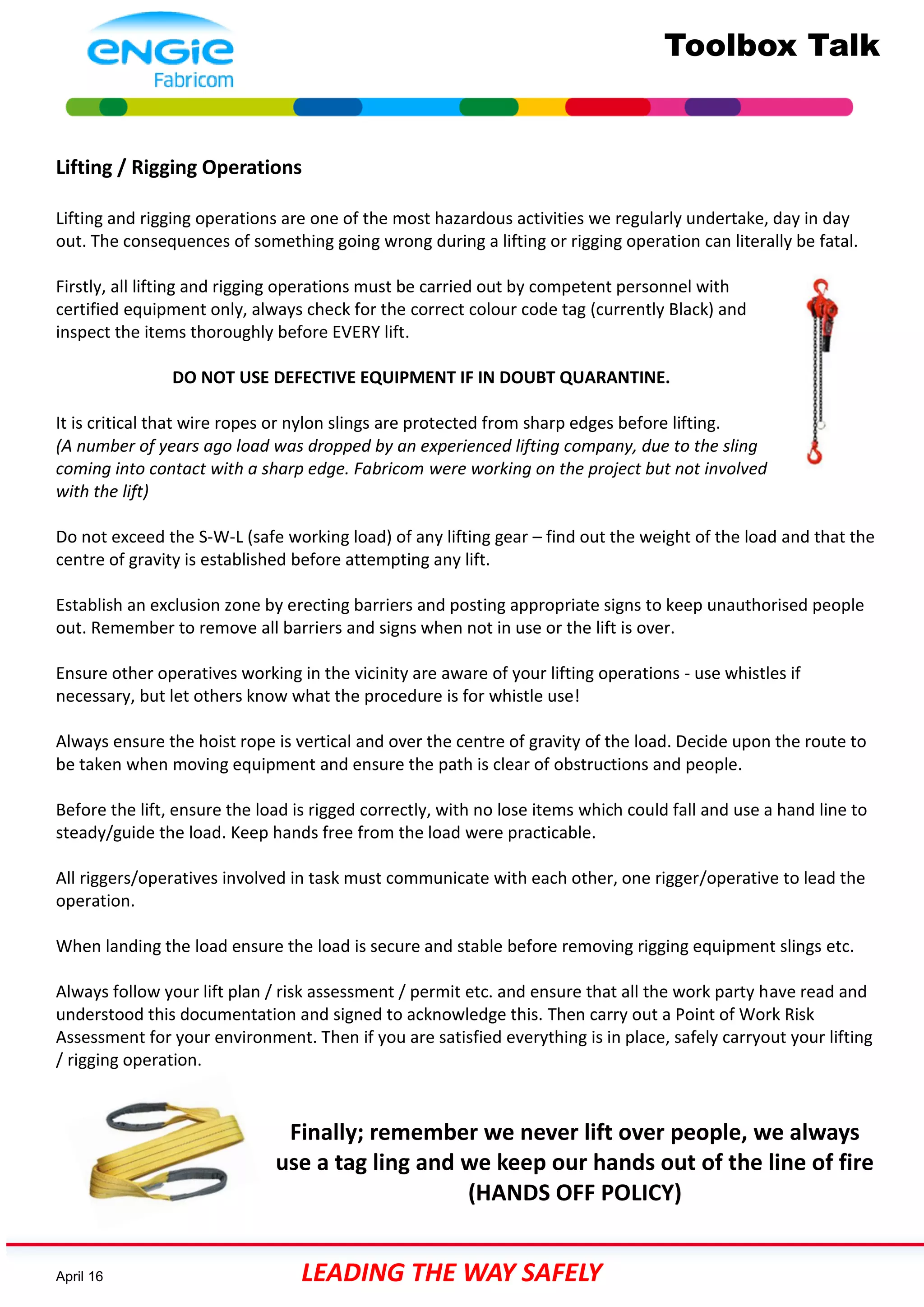 12 lifting rigging operations | PDF | Weightlifting | Sports