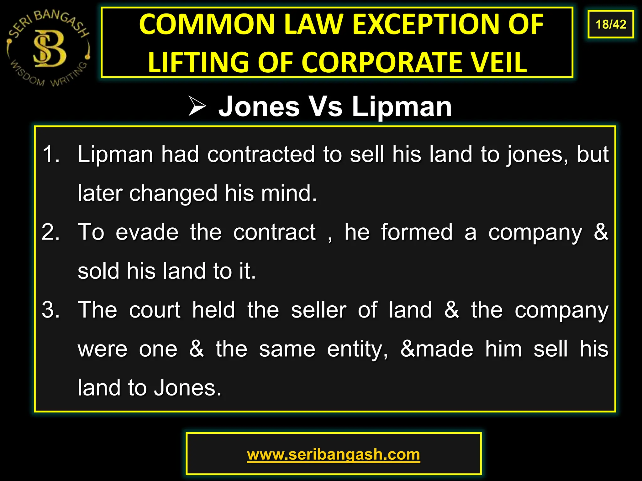 Lifting the Corporate Veil. Power Point Presentation | PPT