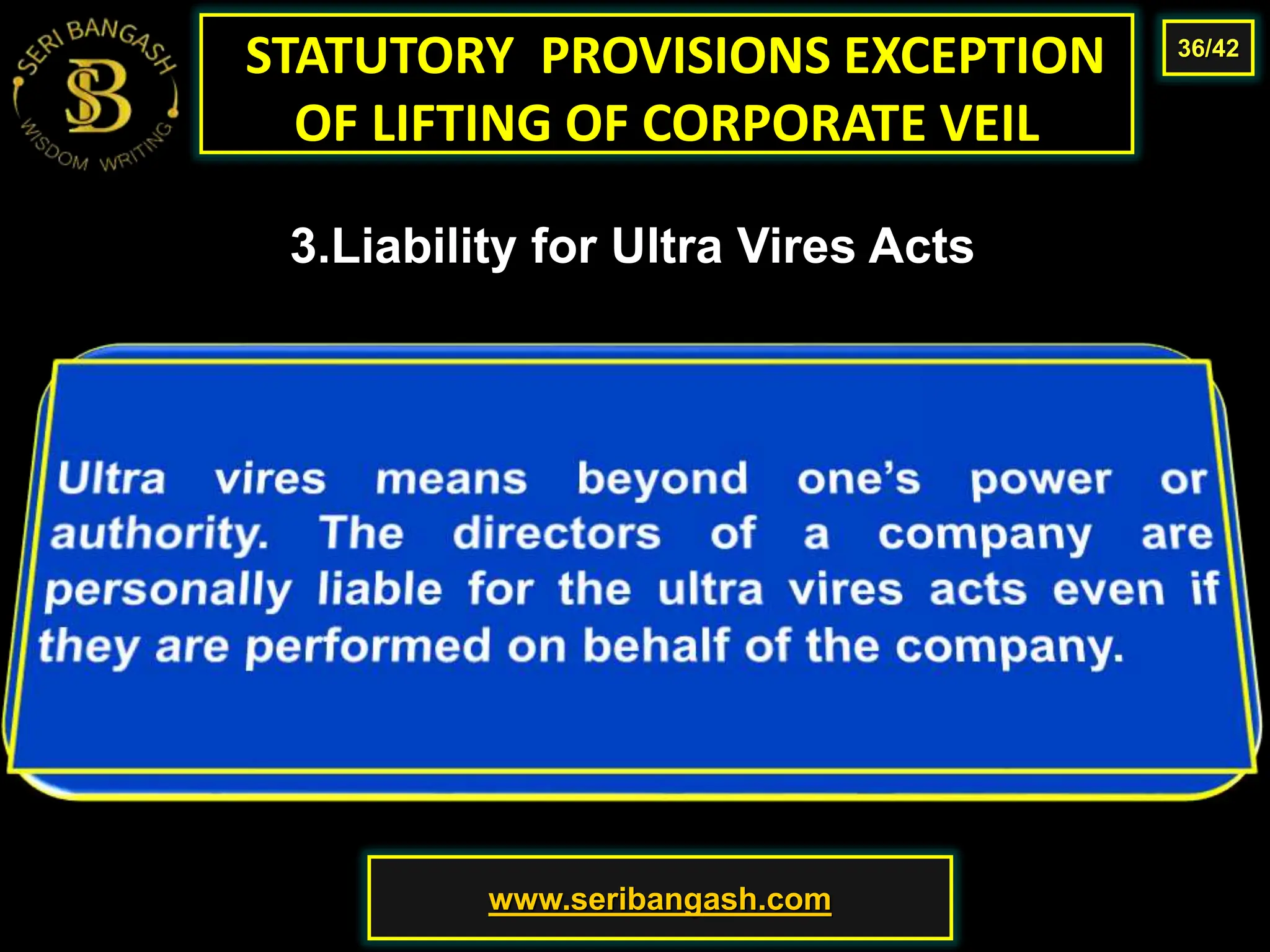 Lifting the Corporate Veil. Power Point Presentation | PPT