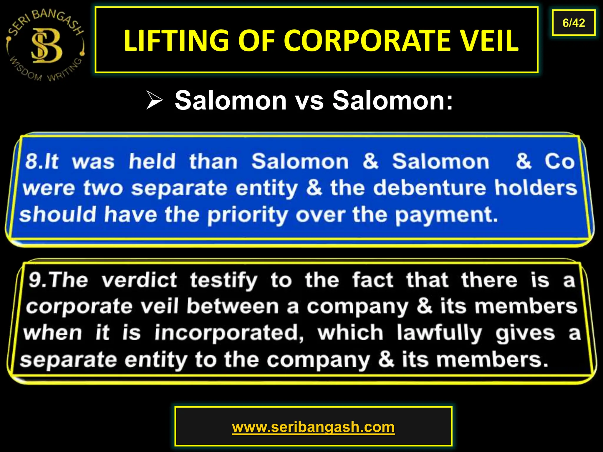 Lifting the Corporate Veil. Power Point Presentation | PPT