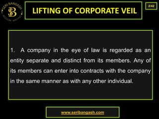 Lifting the Corporate Veil. Power Point Presentation | PPT