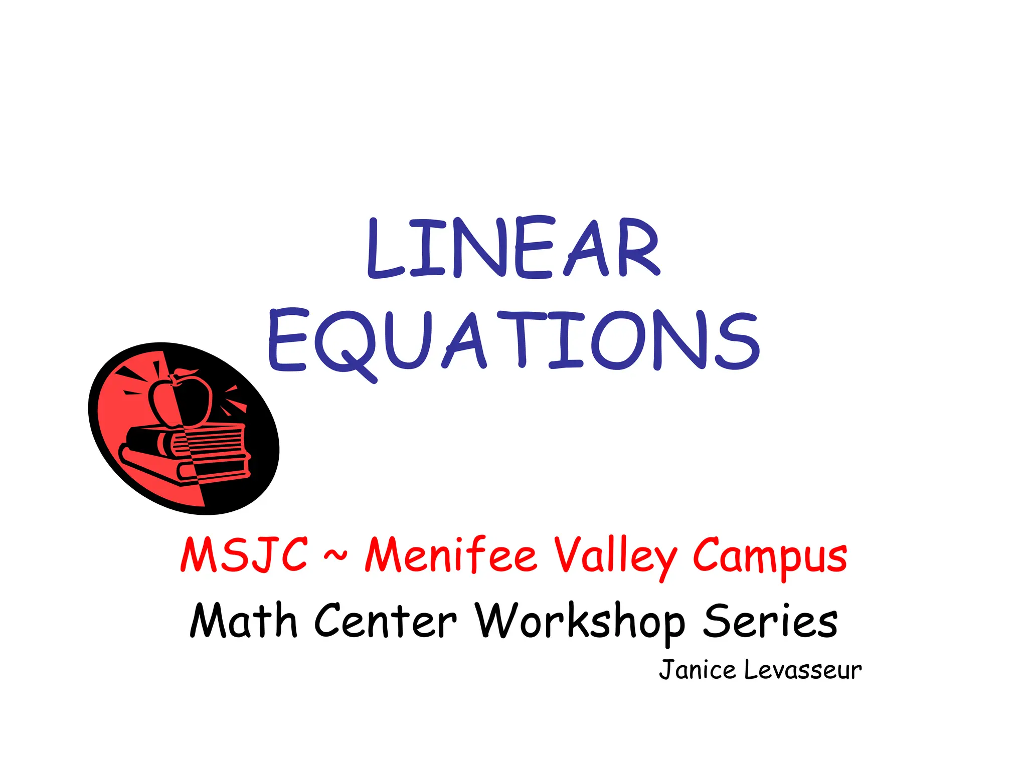 12 LINEAR EQUATIONS.ppt