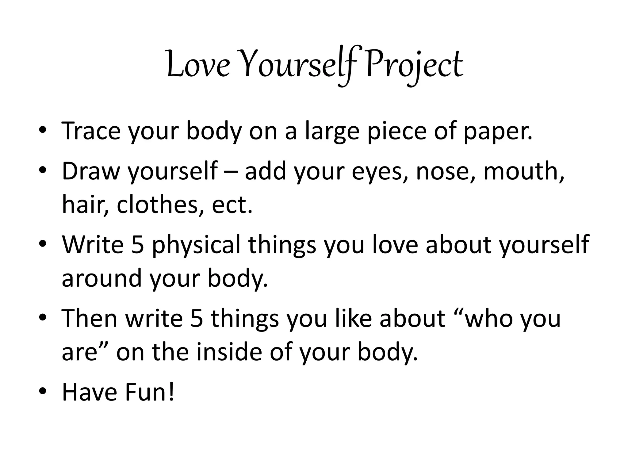 7-Preschool Love yourself and then love others | PPT
