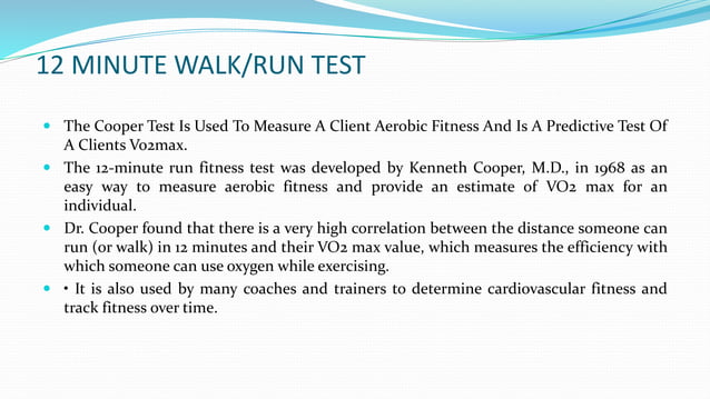 12 minute walk test By Prasanjit shom | PPTX | Running and Jogging ...