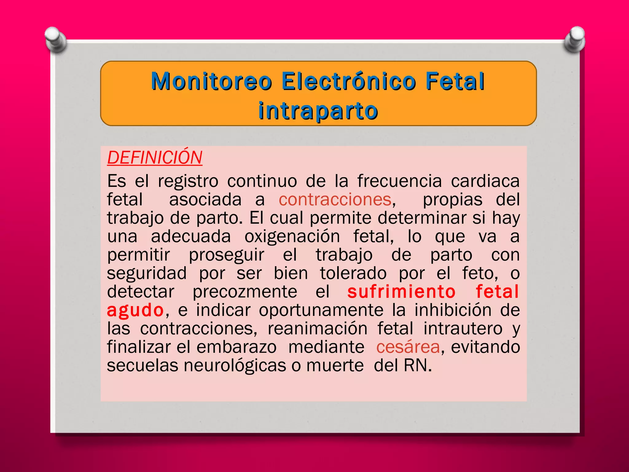 Monitoreo fetal intraparto | PPT