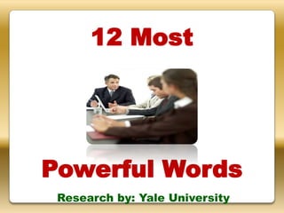 12 most powerful words in English | PPTX