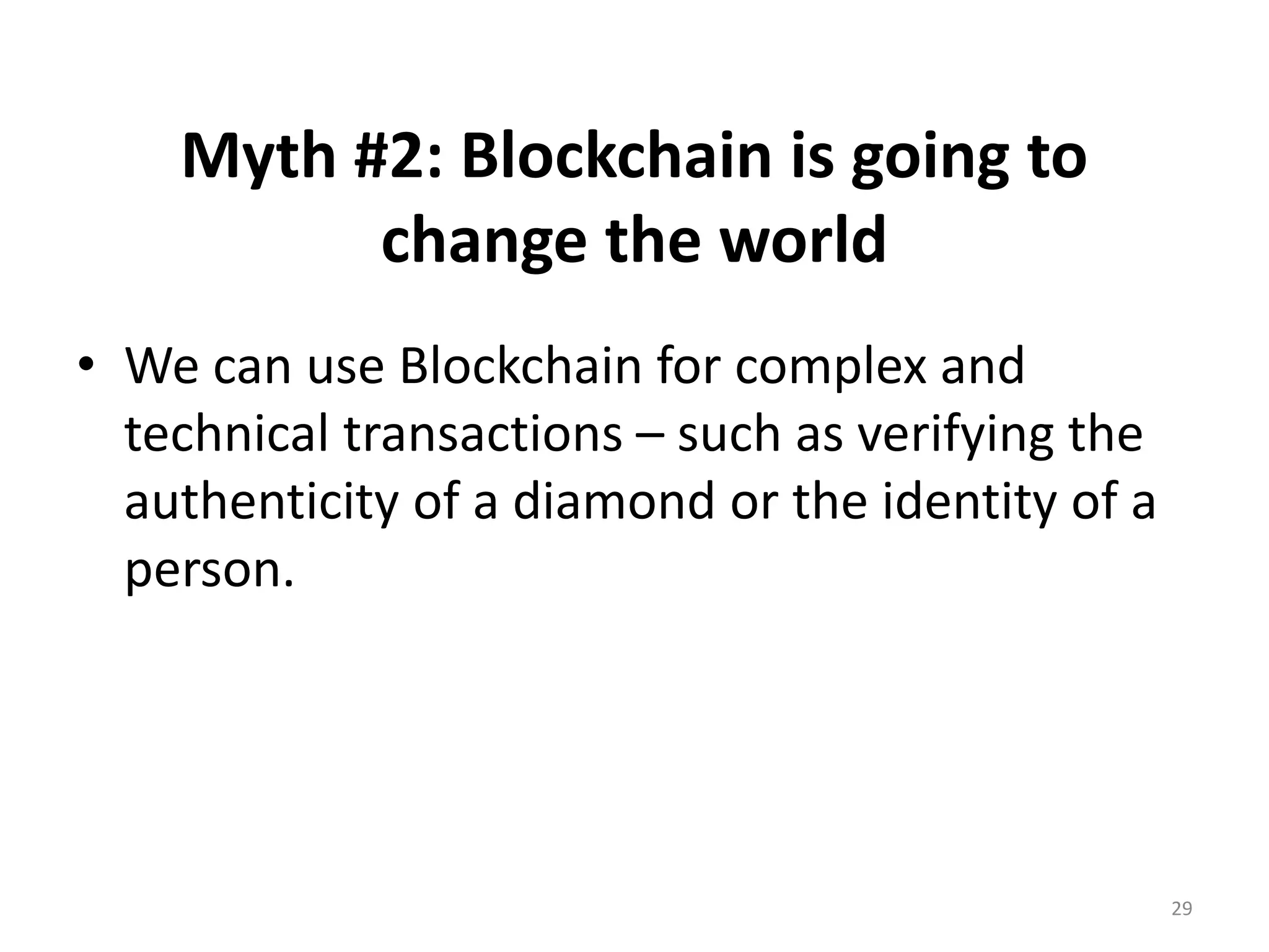 12 Myths about Blockchain Technology | PPTX
