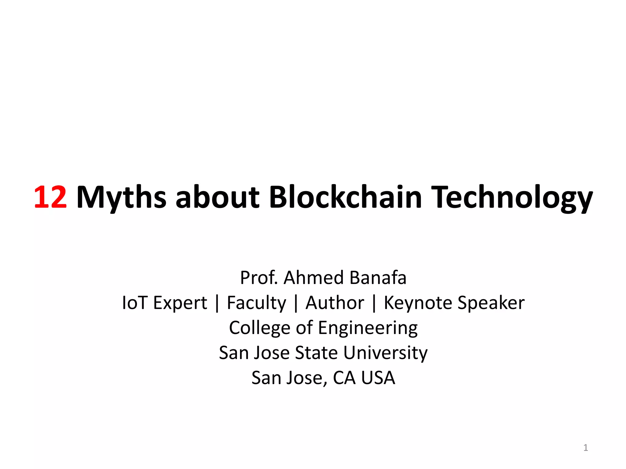 12 Myths about Blockchain Technology | PPT