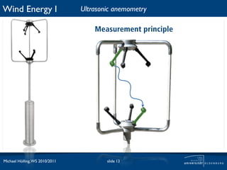 Wind energy II. Lesson 2. Wind speed measurement | PDF
