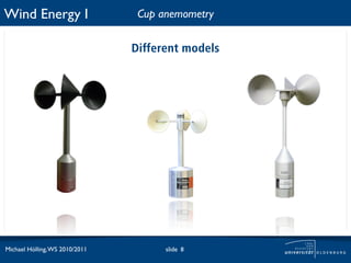 Wind energy II. Lesson 2. Wind speed measurement | PDF