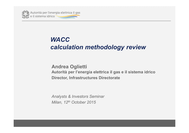 WACC calculation methodology review | PPT