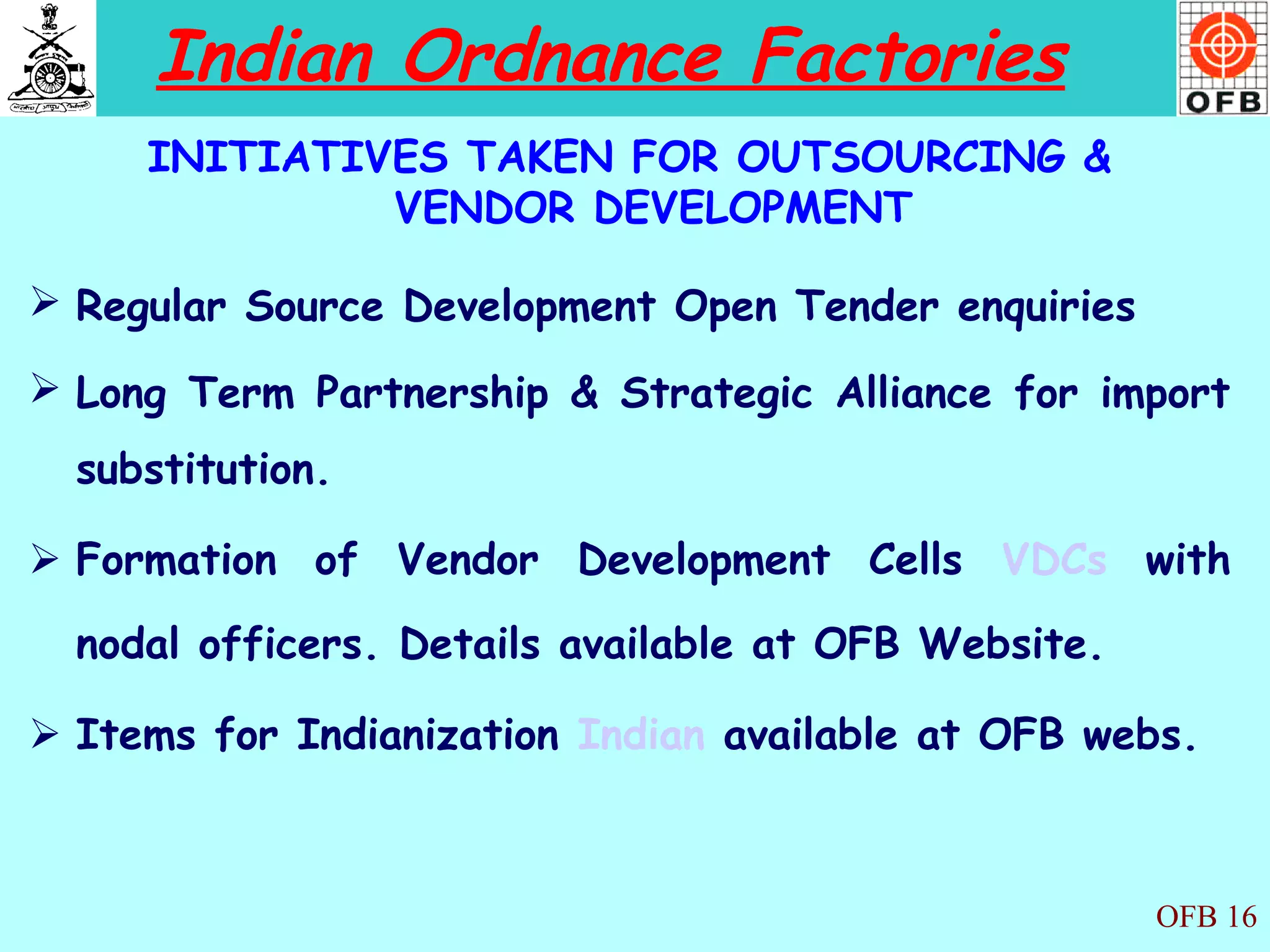 Overview & Non Ferrous Materials Management in Indian Ordnance ...