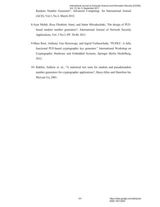 Random Numbers Generator Using Microcontroller PUF | PDF