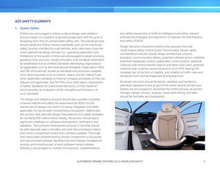 12 part framework to structure safety assessment for autonomous driving ...