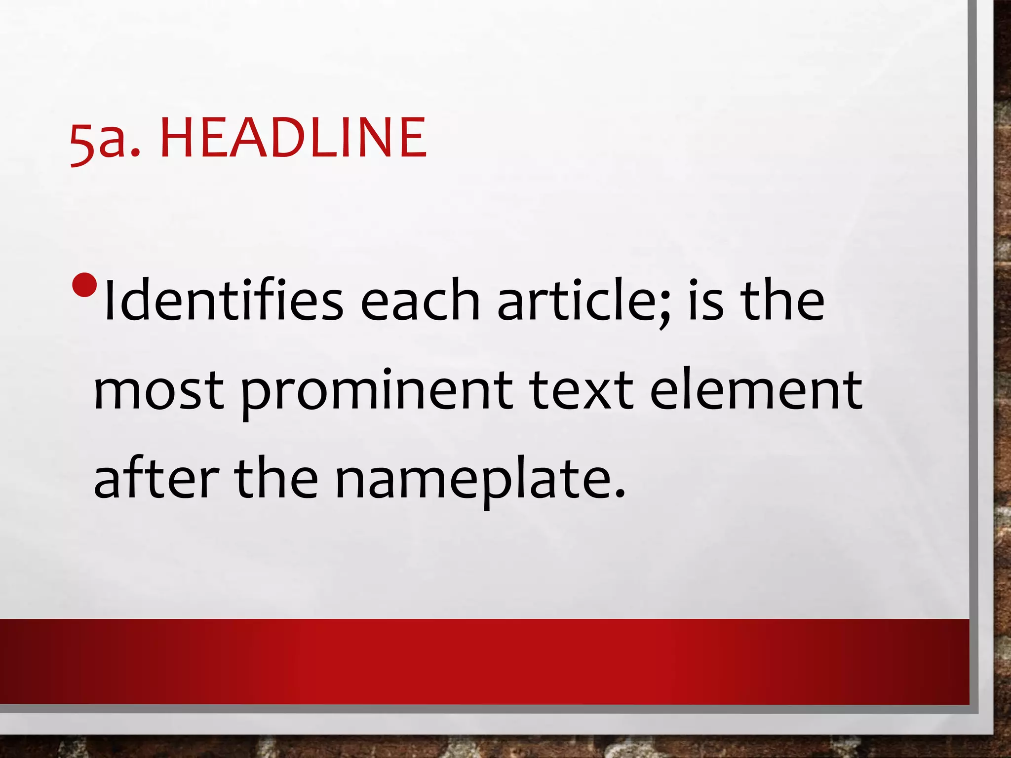 12 parts of a newsletter | PPTX