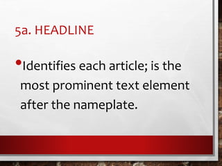 12 parts of a newsletter | PPTX