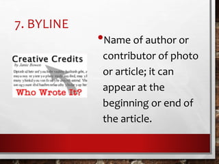 12 parts of a newsletter | PPTX