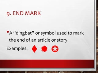 12 parts of a newsletter | PPTX