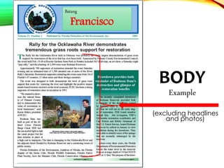 12 parts of a newsletter | PPTX