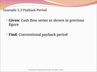 Payback Period Engineering Economics Slide | PPT