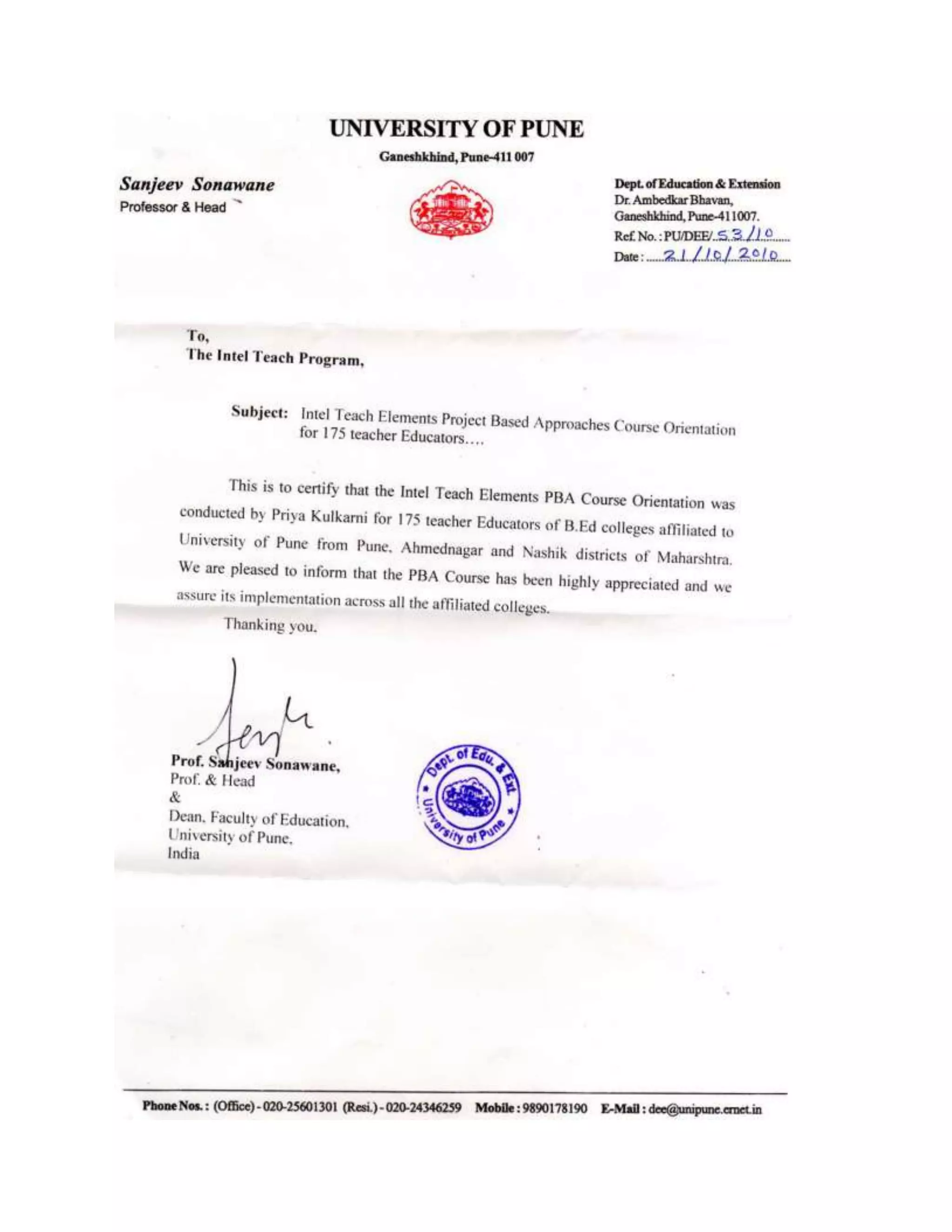 12 pba orienttion completion letter | DOCX