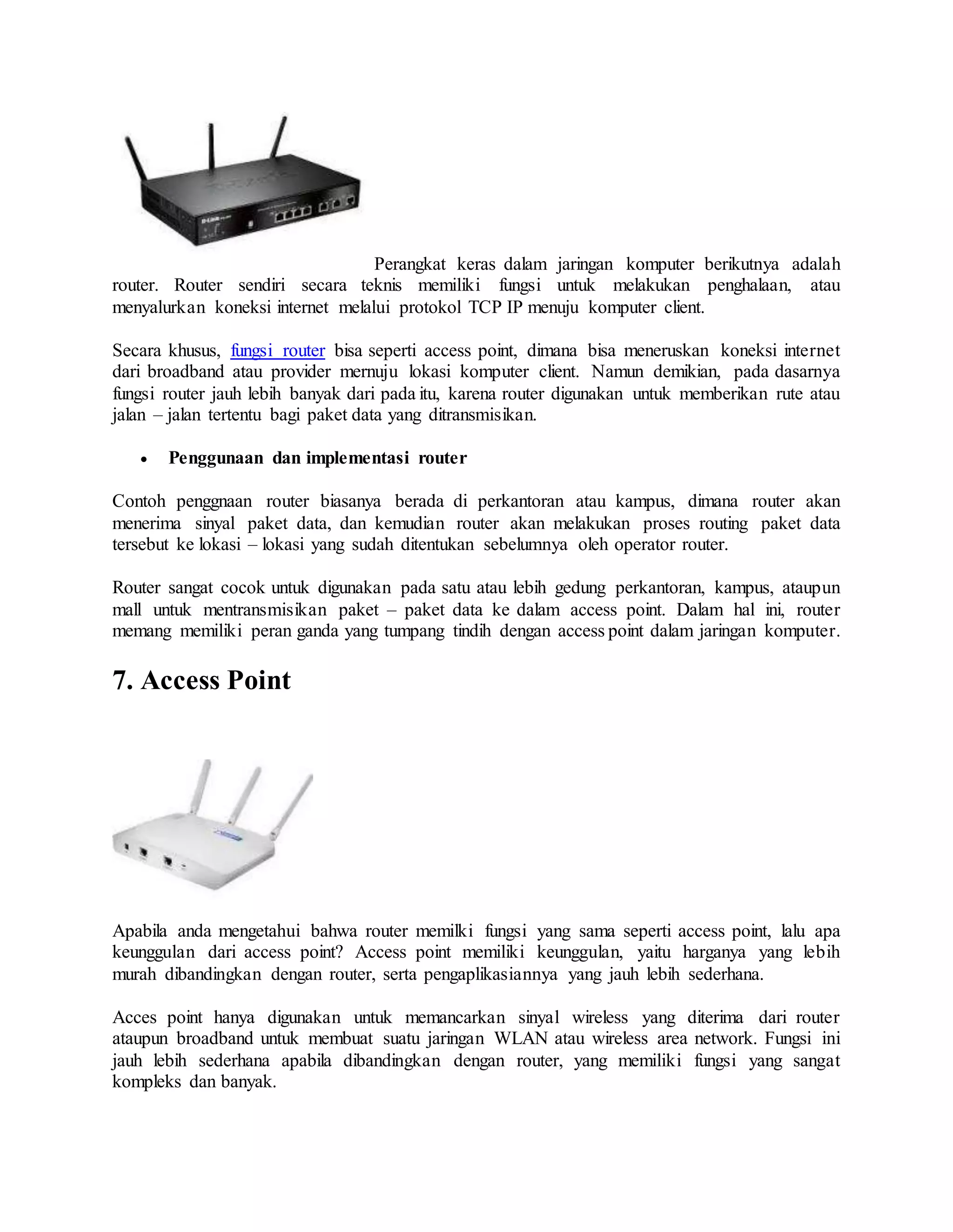 12 perangkat keras jaringan komputer | DOCX
